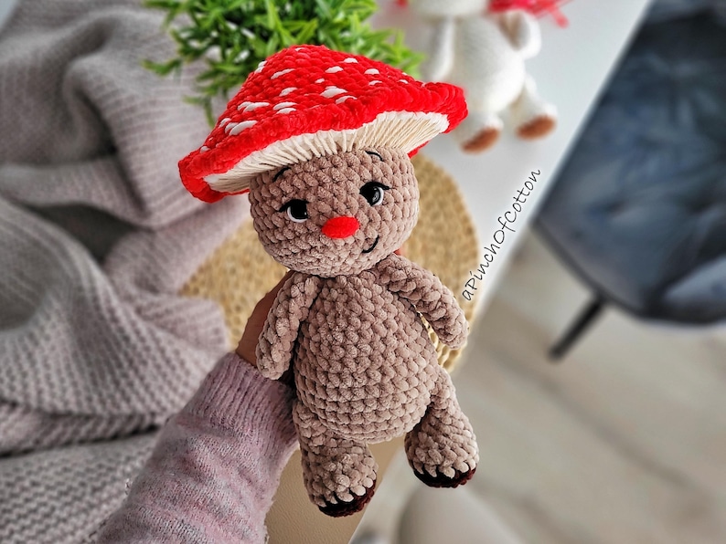 Mushroom Crochet PATTERN, Crochet Mushroom, Amigurumi Toadstool Crochet ...