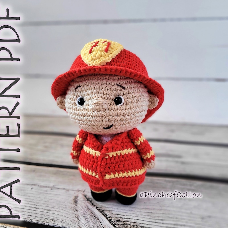 Crochet Fireman Pattern - Etsy