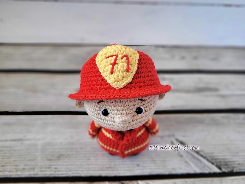 Charlie the Firefighter Crochet PATTERN Crochet Fireman - Etsy