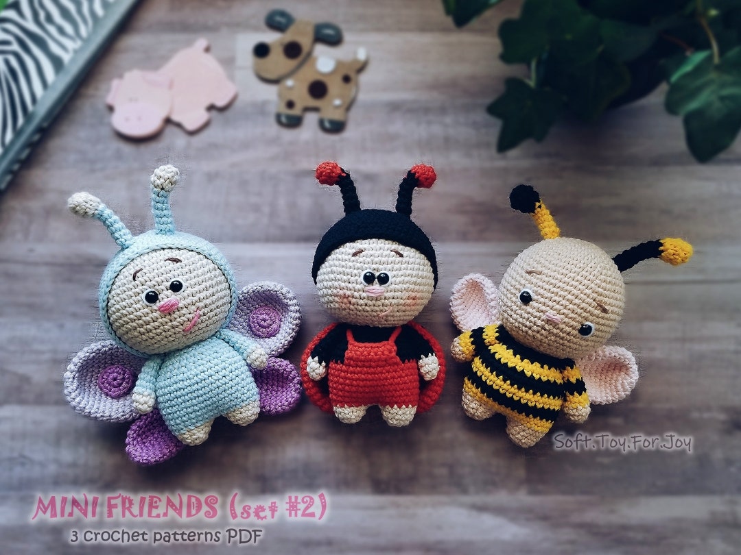 Mini Friends Crochet PATTERNS Set 3 Crochet Patterns PDF: - Etsy