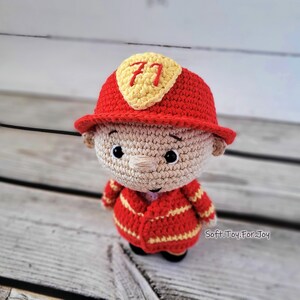 Charlie the Firefighter Crochet PATTERN Crochet Fireman - Etsy