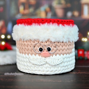 Santa Claus Basket Crochet PATTERN PDF, Crochet Basket, Christmas ...