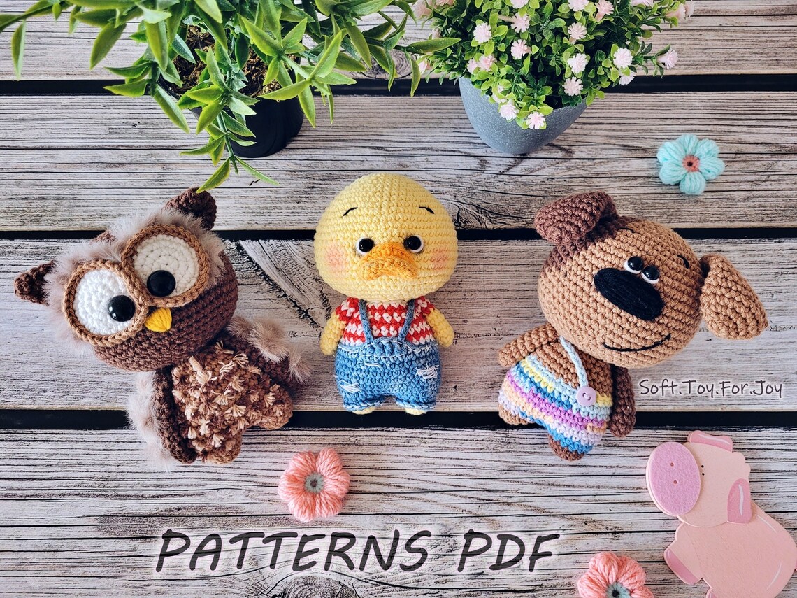 Mini Friends Crochet PATTERNS Set 3 Crochet PATTERNS PDF: - Etsy