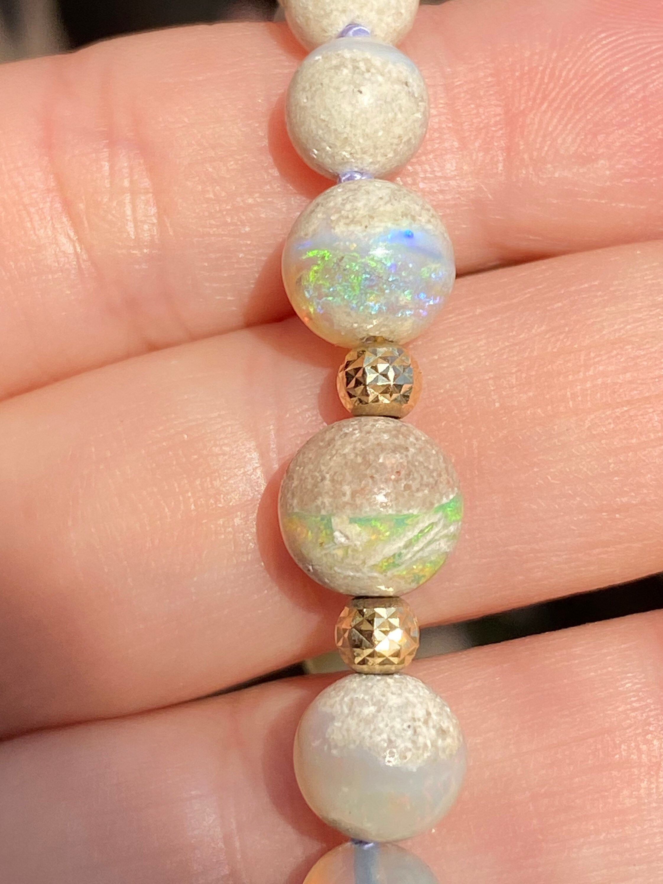 14K Gold Australian Opal Candy Necklace Mintubi Australian - Etsy