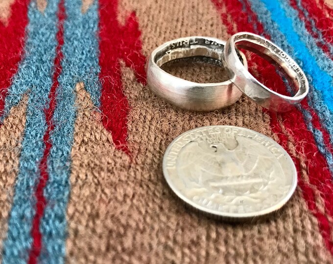 Silver State Quarter Ring - Silver Coin Ring - Matching Rings - Etsy