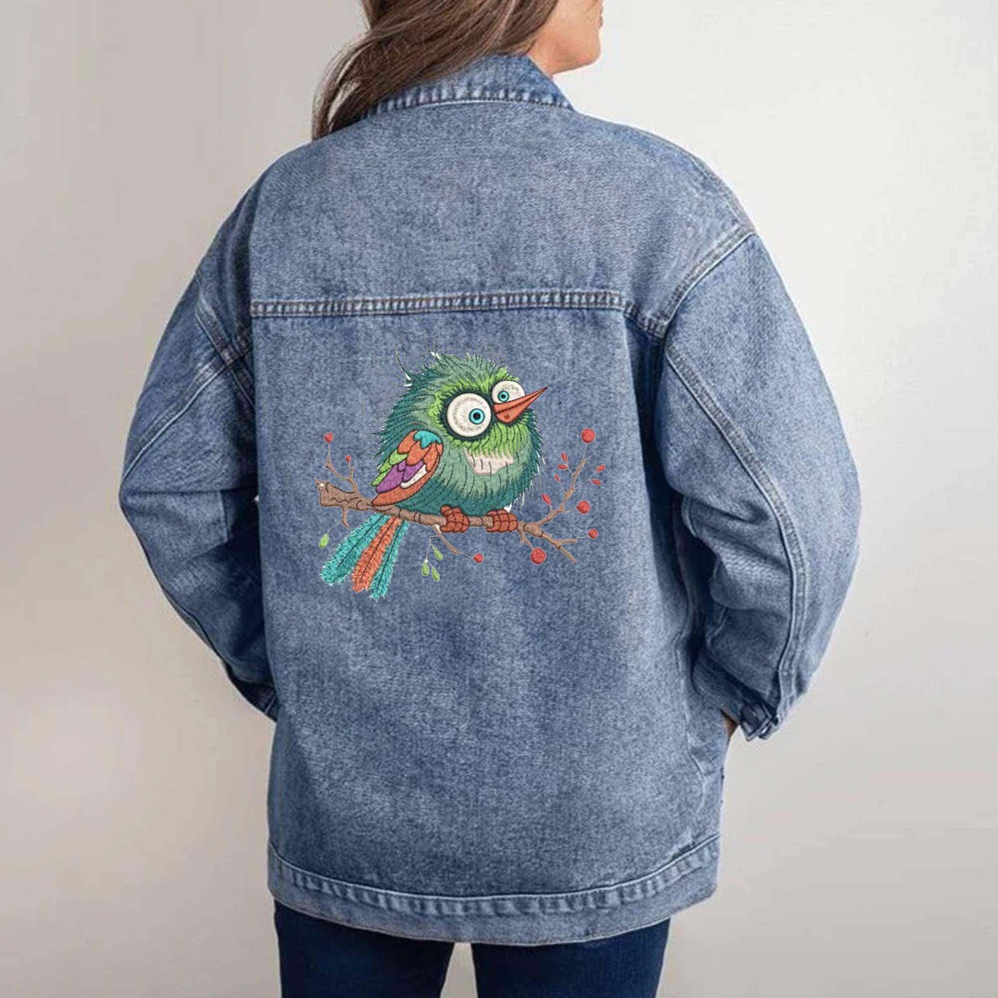 Funny Crazy Bird Embroidery Design, Cute Bird Machine Embroidery File ...