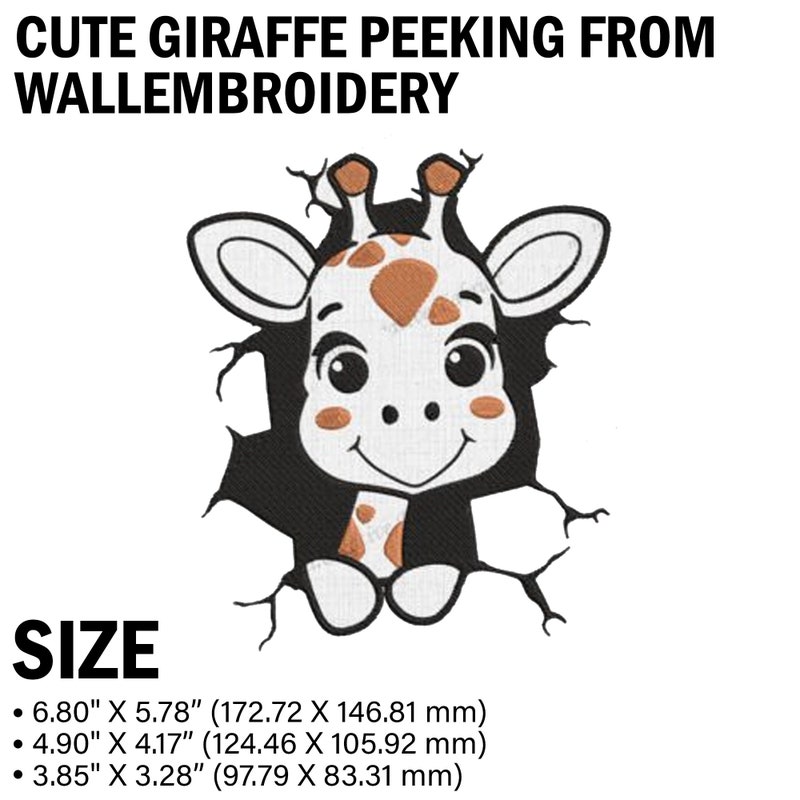 Giraffe Machine Embroidery - Etsy