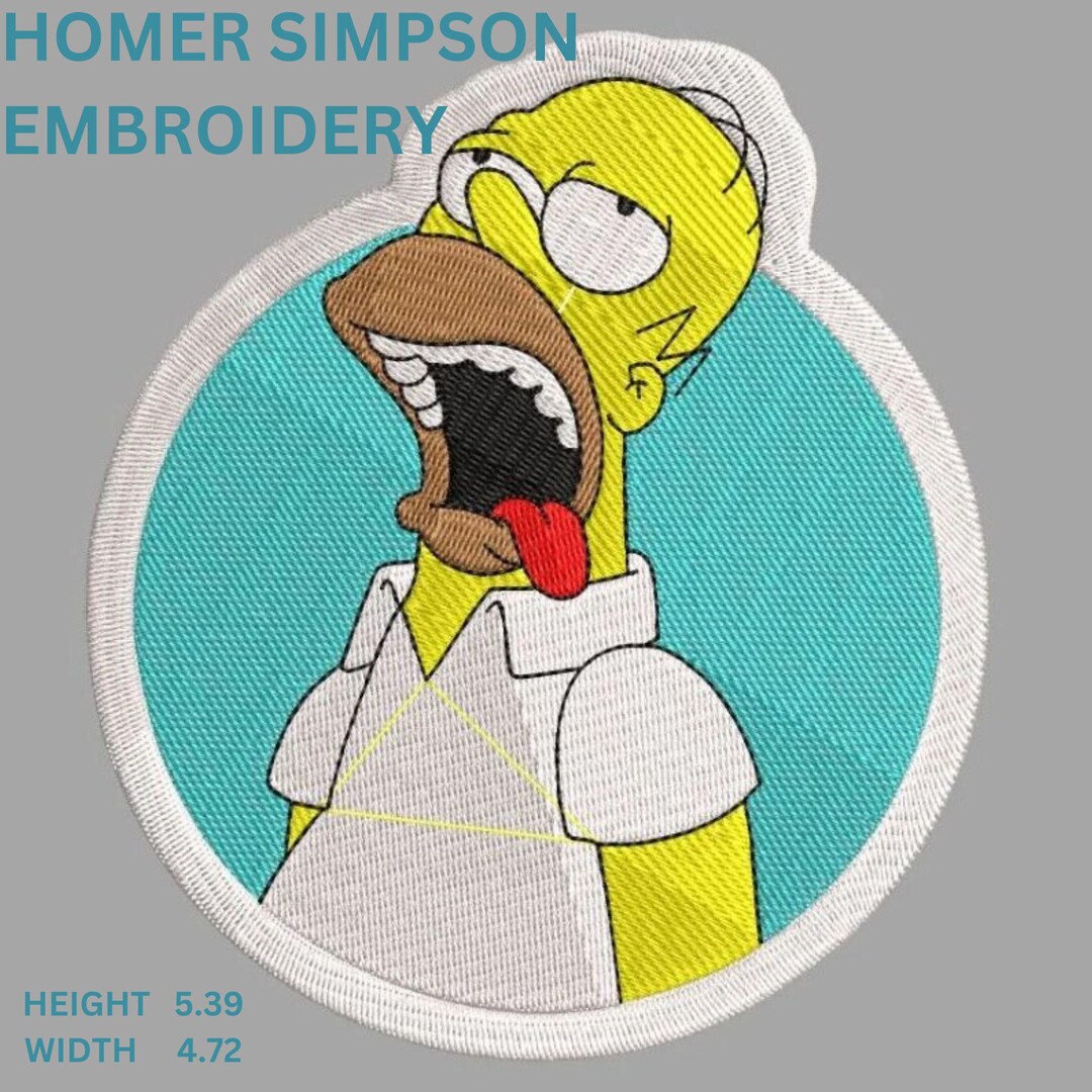 Homer Simpson Machine Embroidery Design, Simpson Embroidery, Machine ...