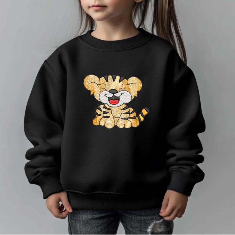 Baby Tiger Embroidery Files, PES, Cute Little Tiger Machine Embroidery ...