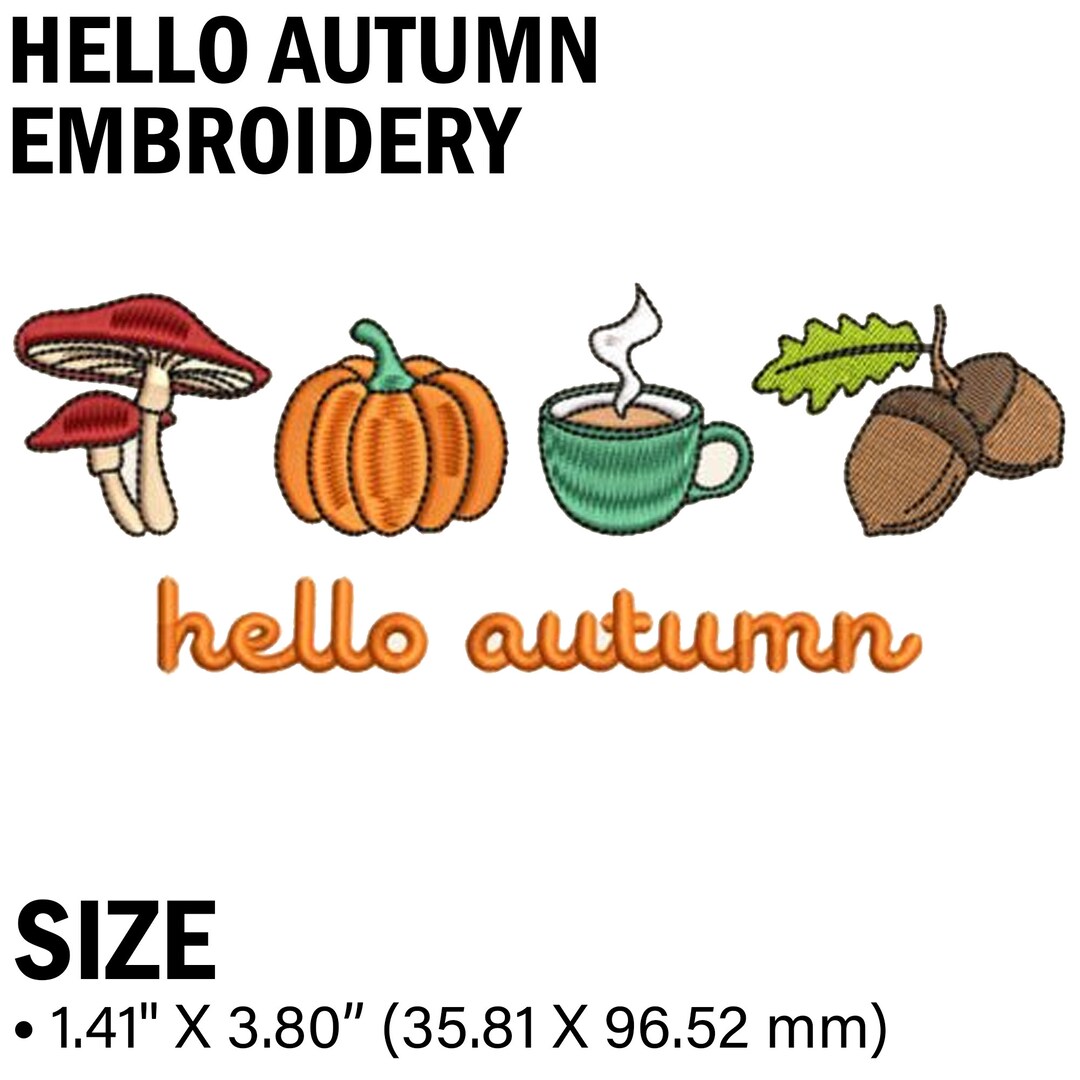 Fall Machine Embroidery Design: Autumn Motifs (digital Download) - Etsy