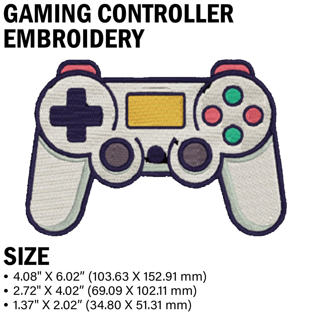 Video Game Embroidery Design, Gaming Embroidery Design, Gaming ...