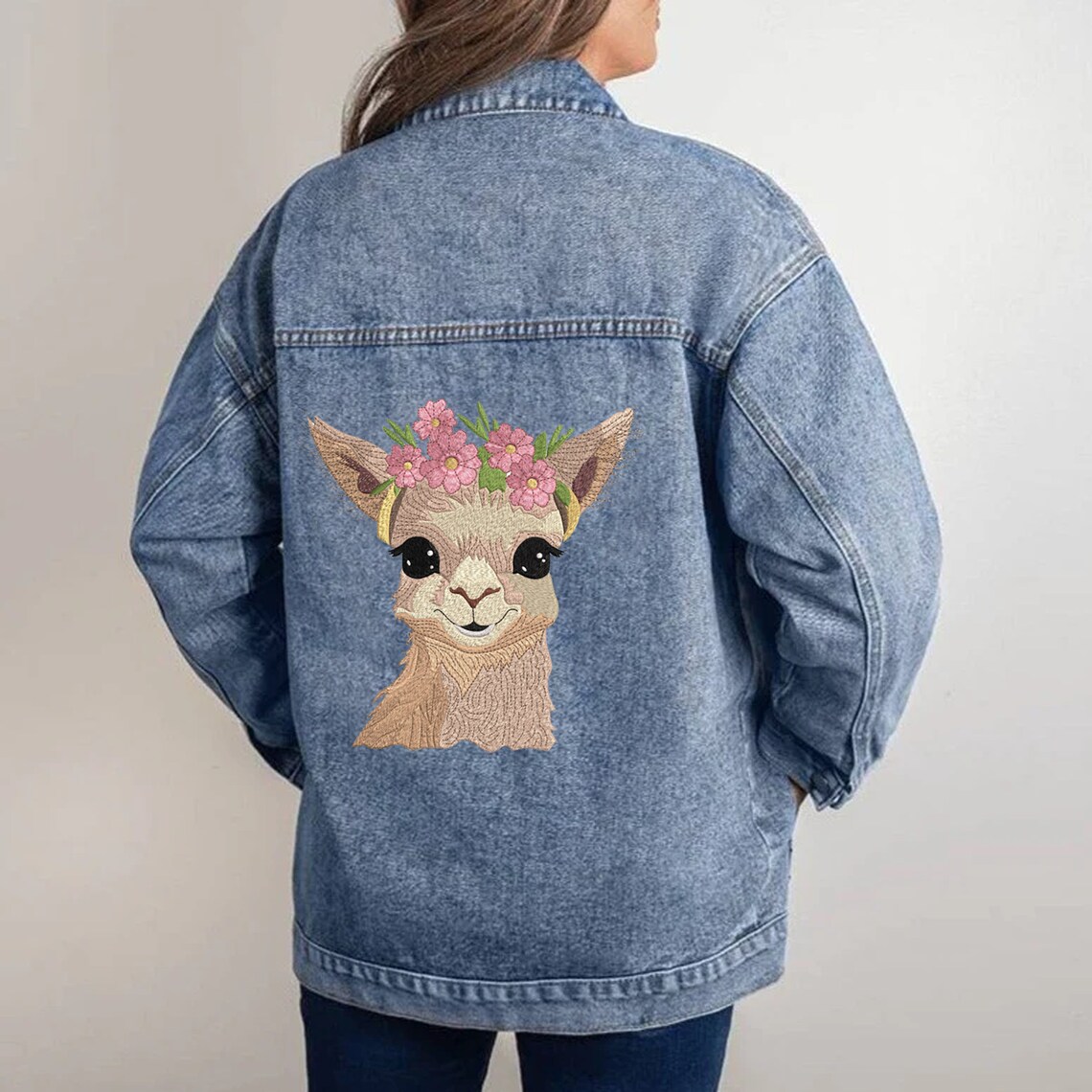 Floral Llama Embroidery Design, Llama Embroidery, Instant Download ...