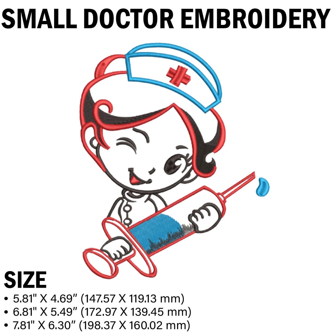 Small Doctor Embroidery Designs, Nurse Embroidery Design Machine ...