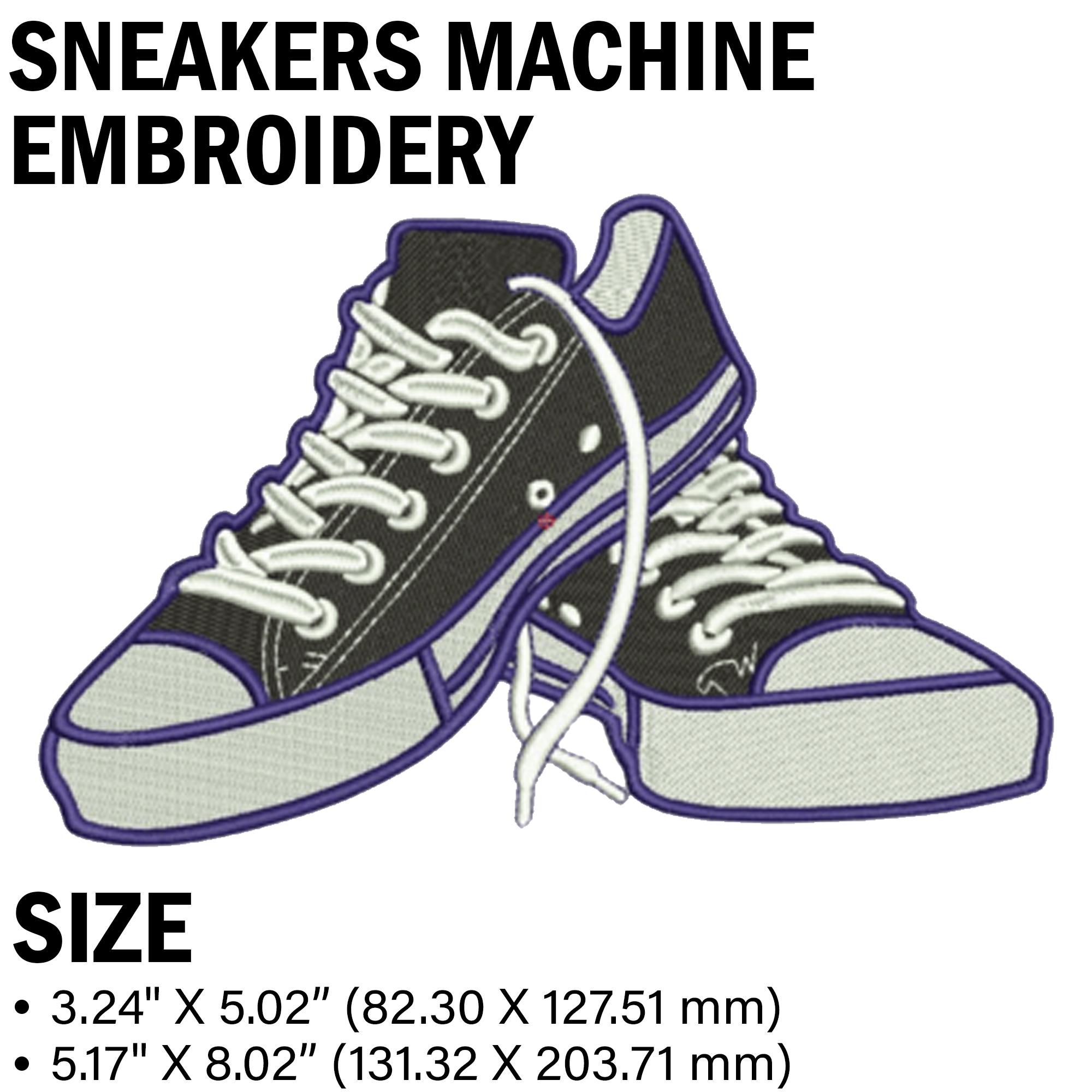 2 Sizes Converse All Star Applique Embroidery Designs, Converse ...