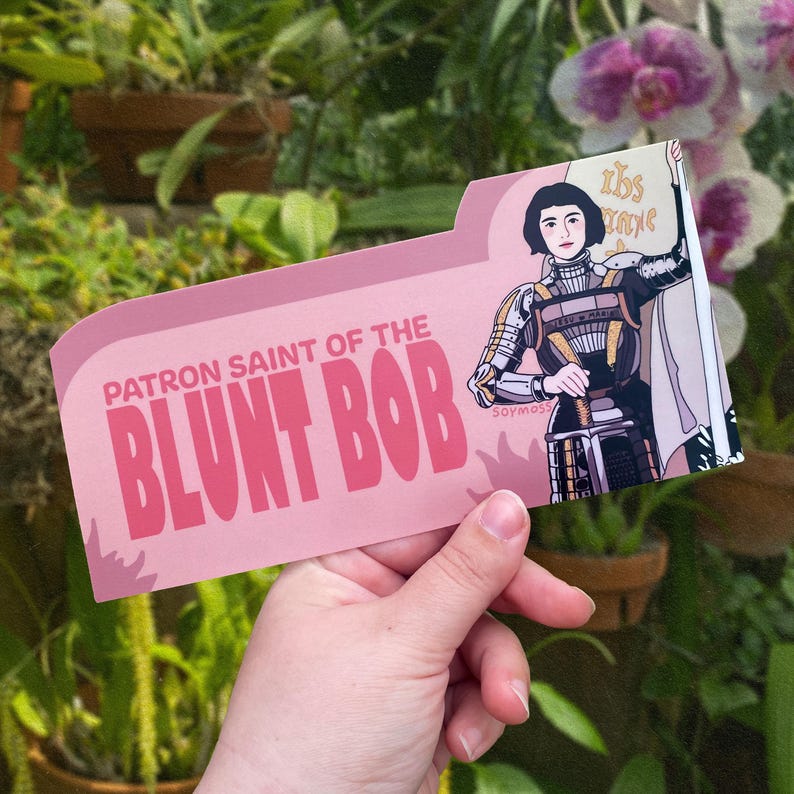 Patron Saint of the Blunt Bob Joan of Arc Bumper Sticker - Etsy