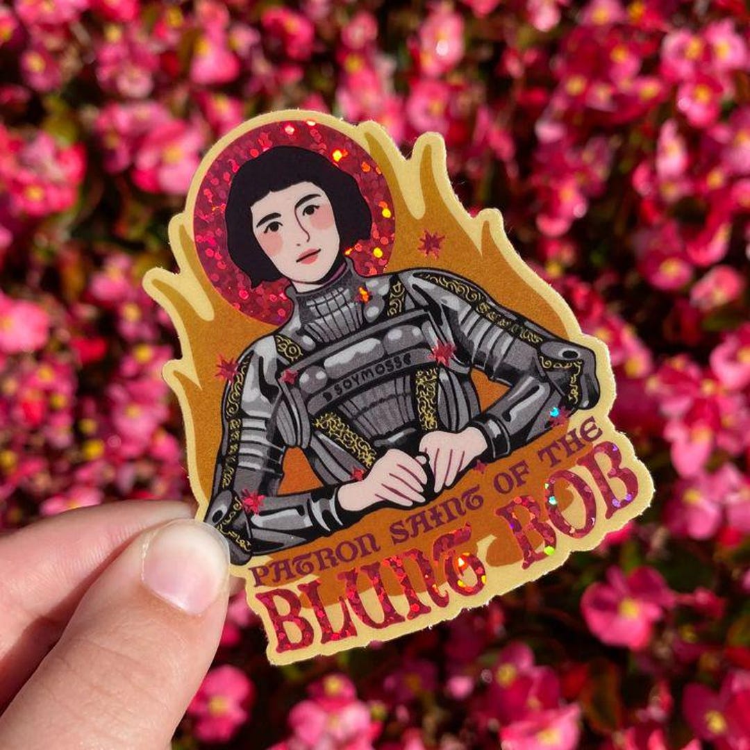 Patron Saint of the Blunt Bob Joan of Arc Glitter Sticker - Etsy