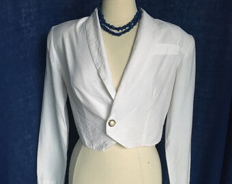 White Evening Jacket - Etsy