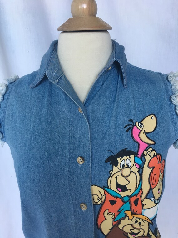 Collectible Vintage 1994 Flintstones Sleeveless Jeans… - Gem