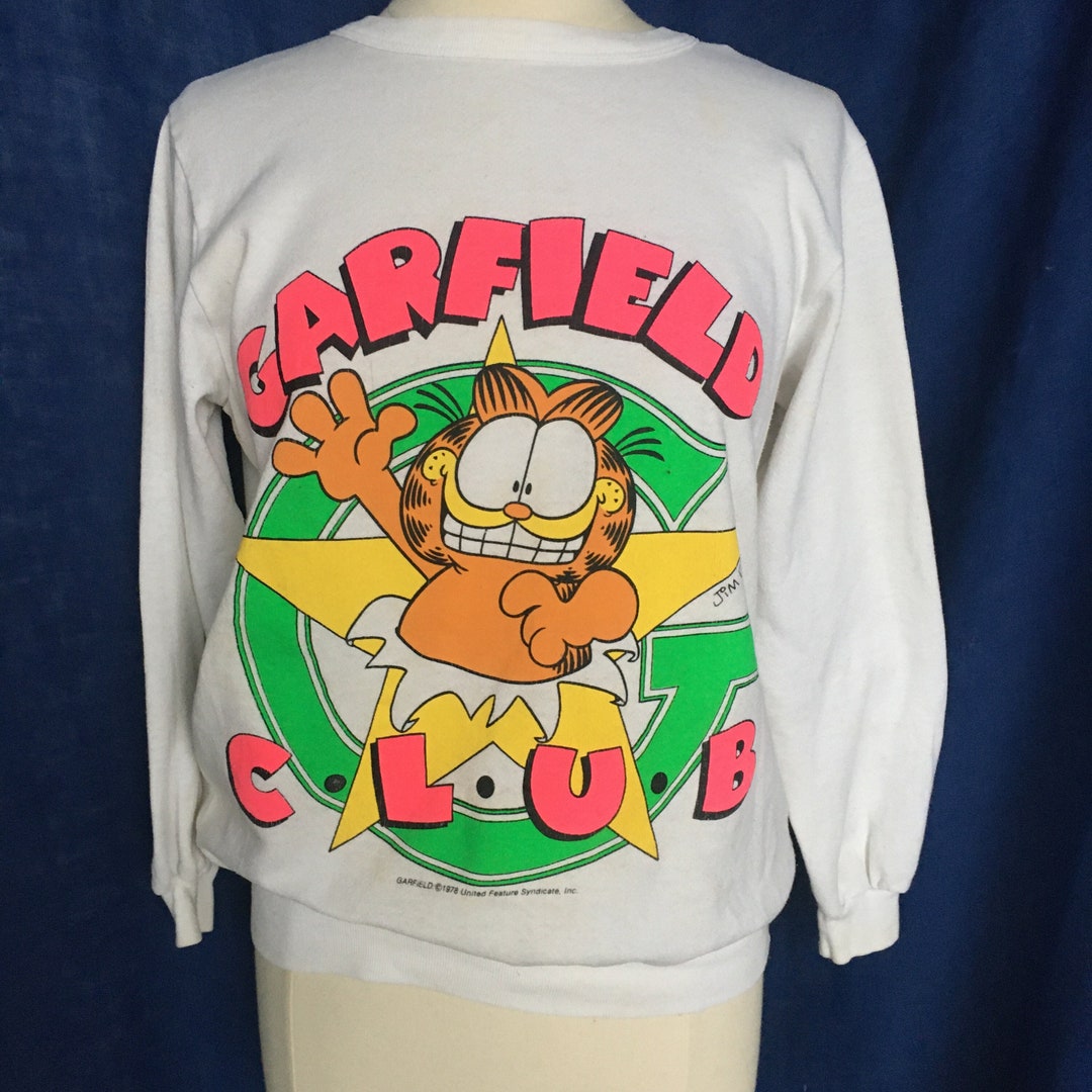 Vintage 80s GARFIELD Psychedelic Colors Sweatshirt - Etsy