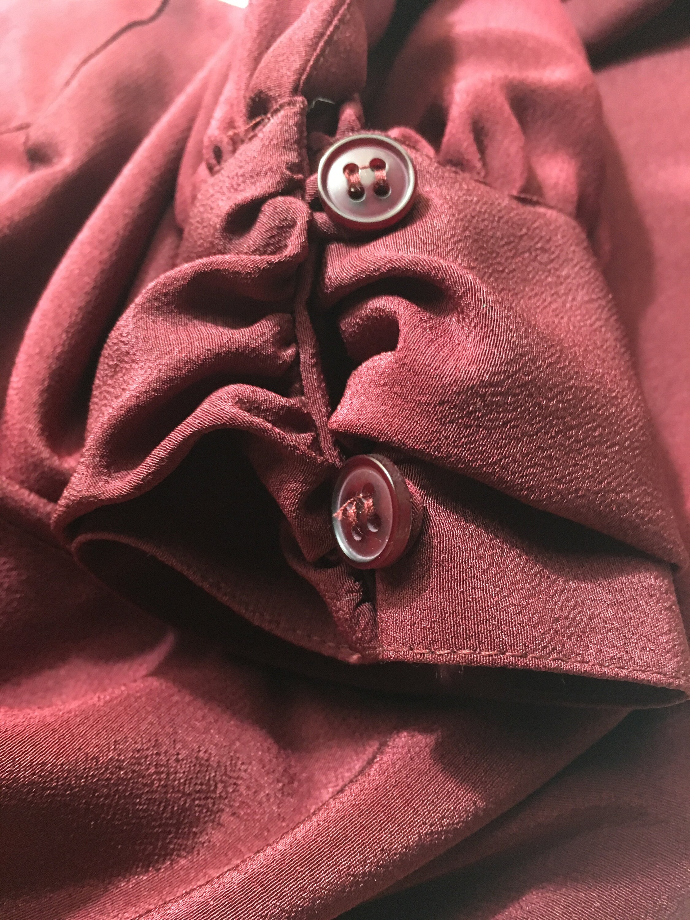 Vintage 90’s RENA ROWAN Silky Burgundy Blouse - Etsy