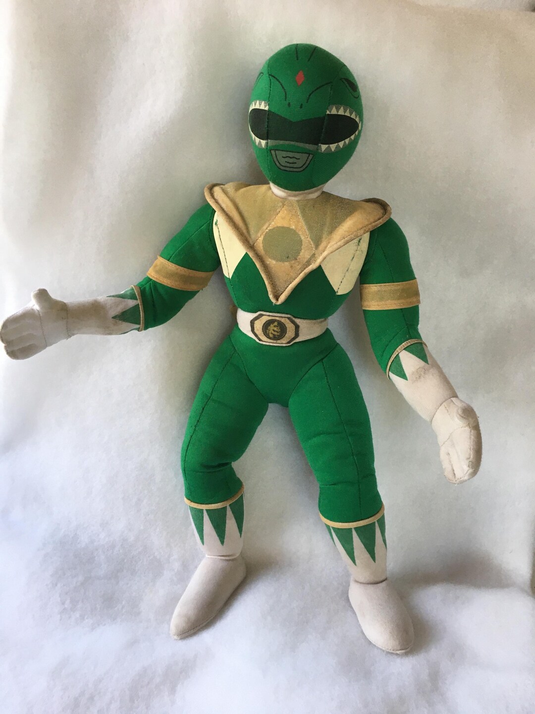 Vintage 1994 POWER RANGERS Green Ranger Large Plush Action Figure W ...