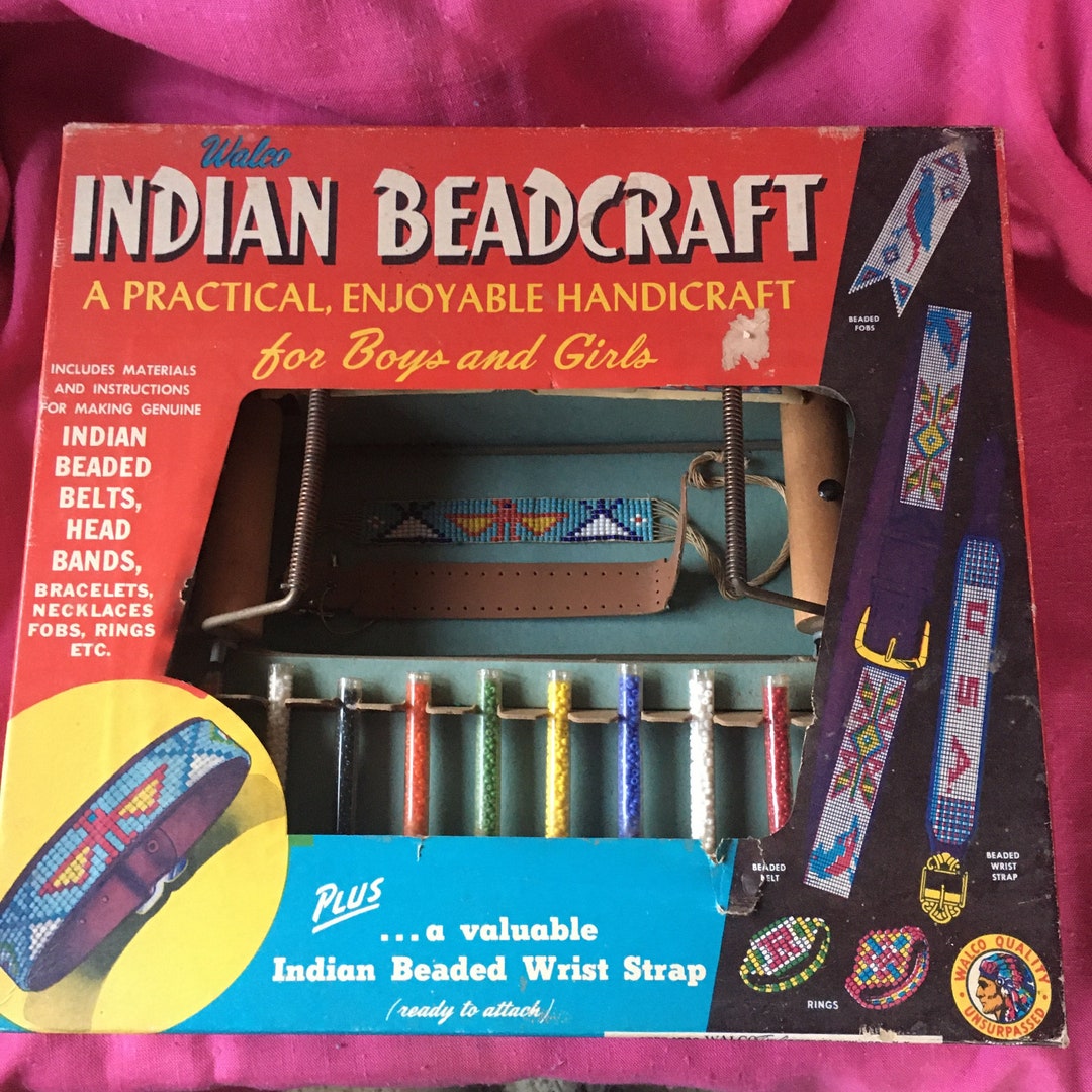 Rare 60s WALCO Indian Beadcraft Kit W/ Loom - Etsy