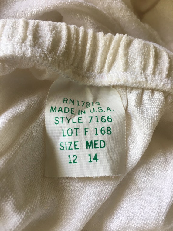 Vintage Early 80s White Terry Cloth Maxi Dress w/ Sid… - Gem