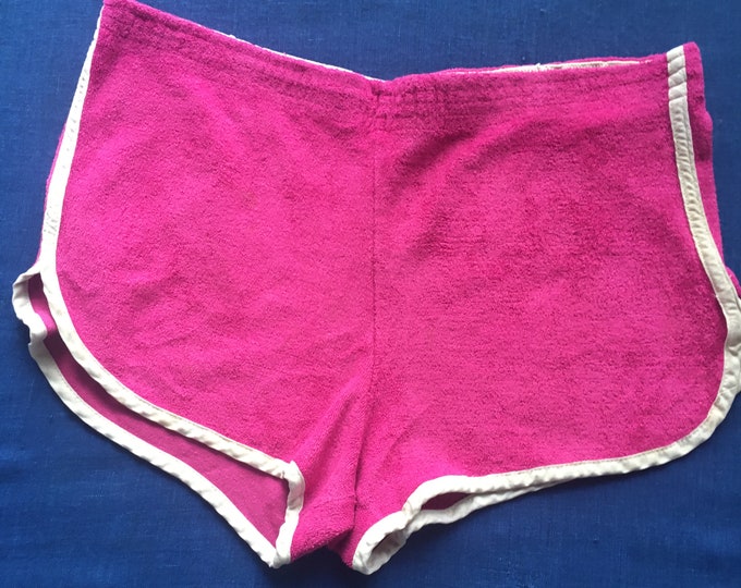 Vintage 80s Fuchsia Terry Cloth Jogging Shorts - Etsy