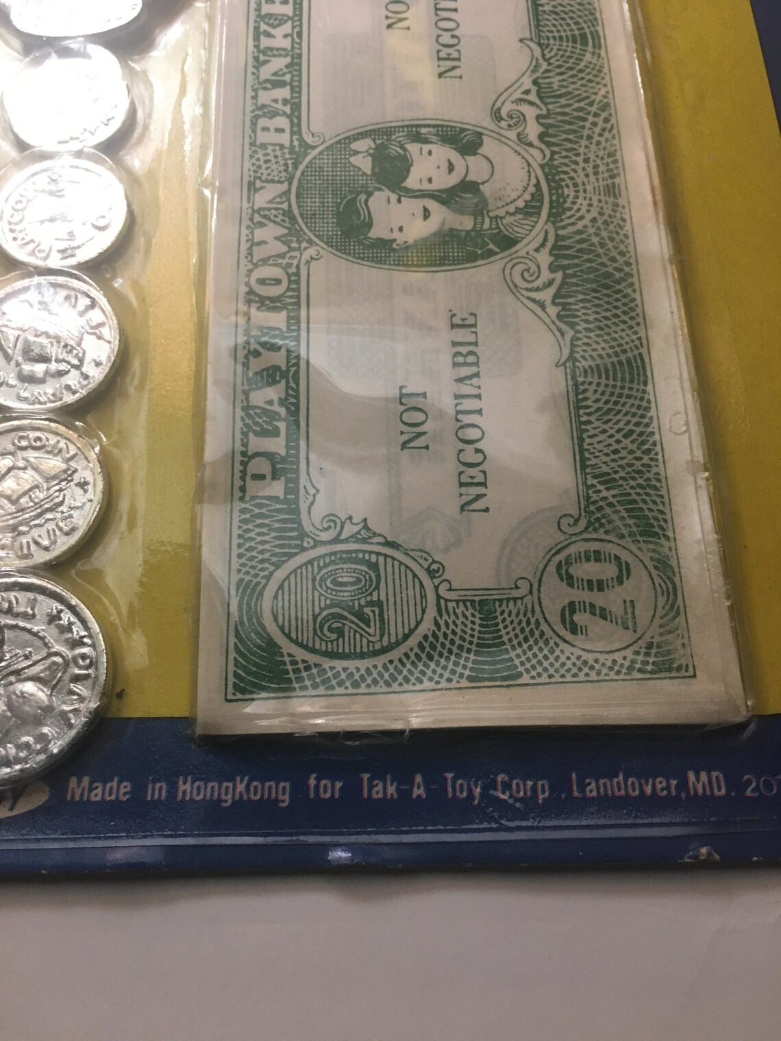 Rare Vintage 70s Play Money W/ Coins and Money Clip Set Unopened ...