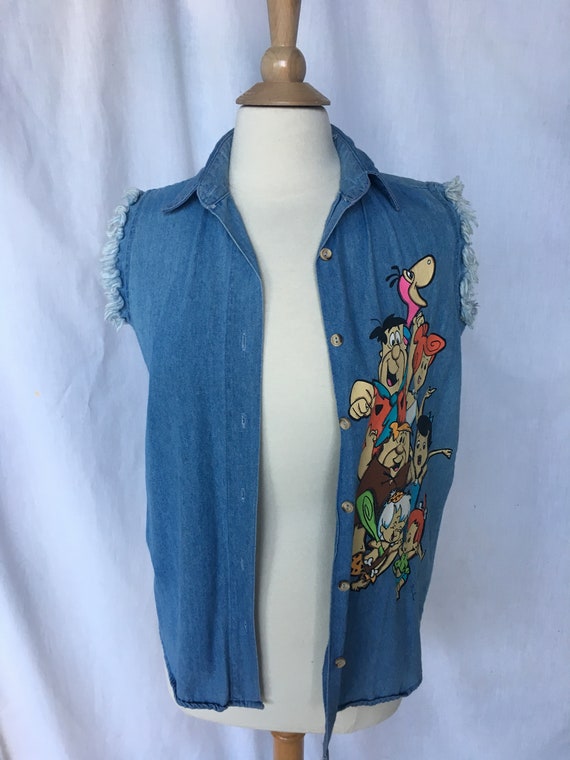 Collectible Vintage 1994 Flintstones Sleeveless Jeans… - Gem