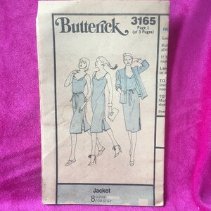 Vintage 80s Butterick 3165 Sewing Pattern Sundresses W/ Jacket Ladies ...