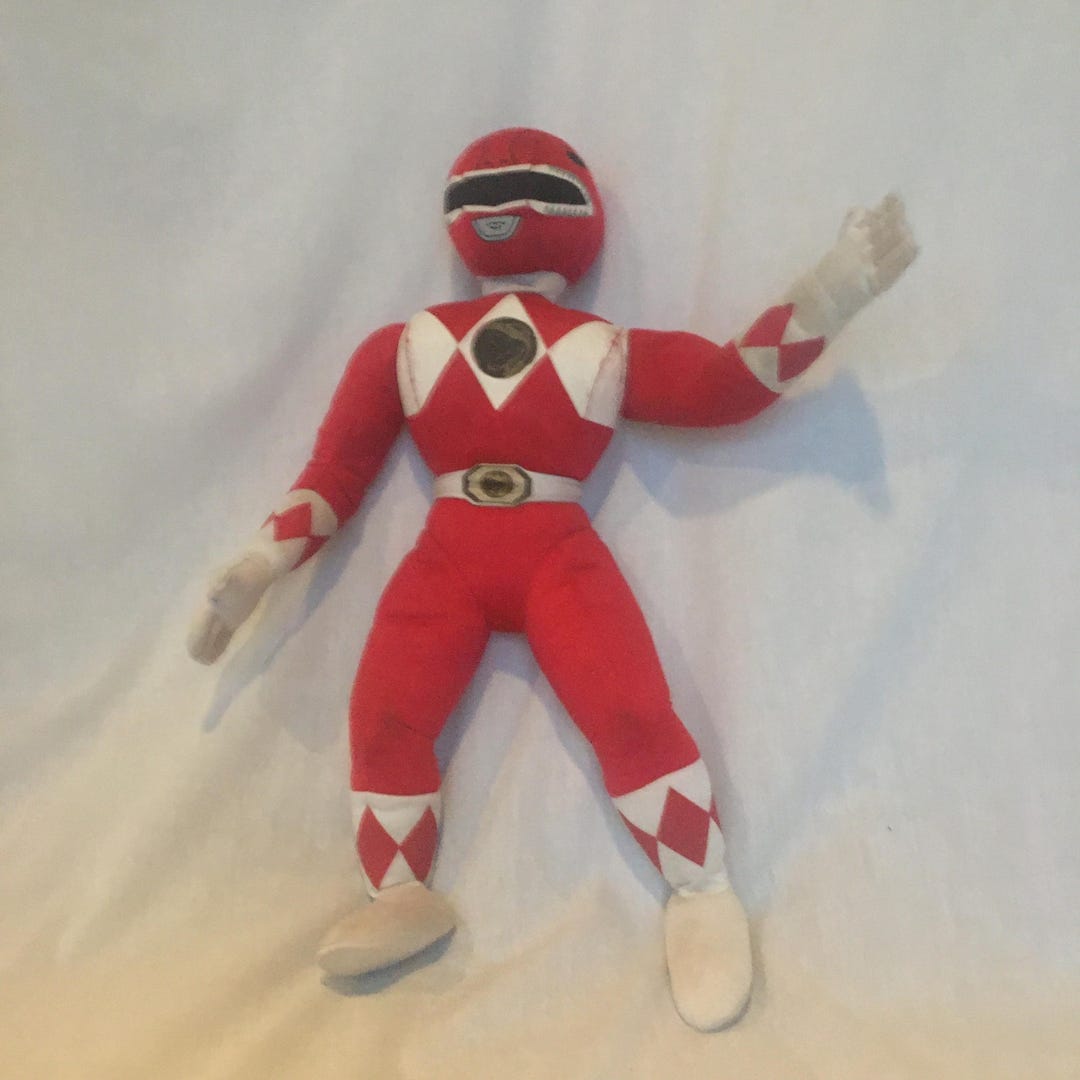 1994 Red POWER RANGER Large Plush Action Figure W/ Movable Arms - Etsy
