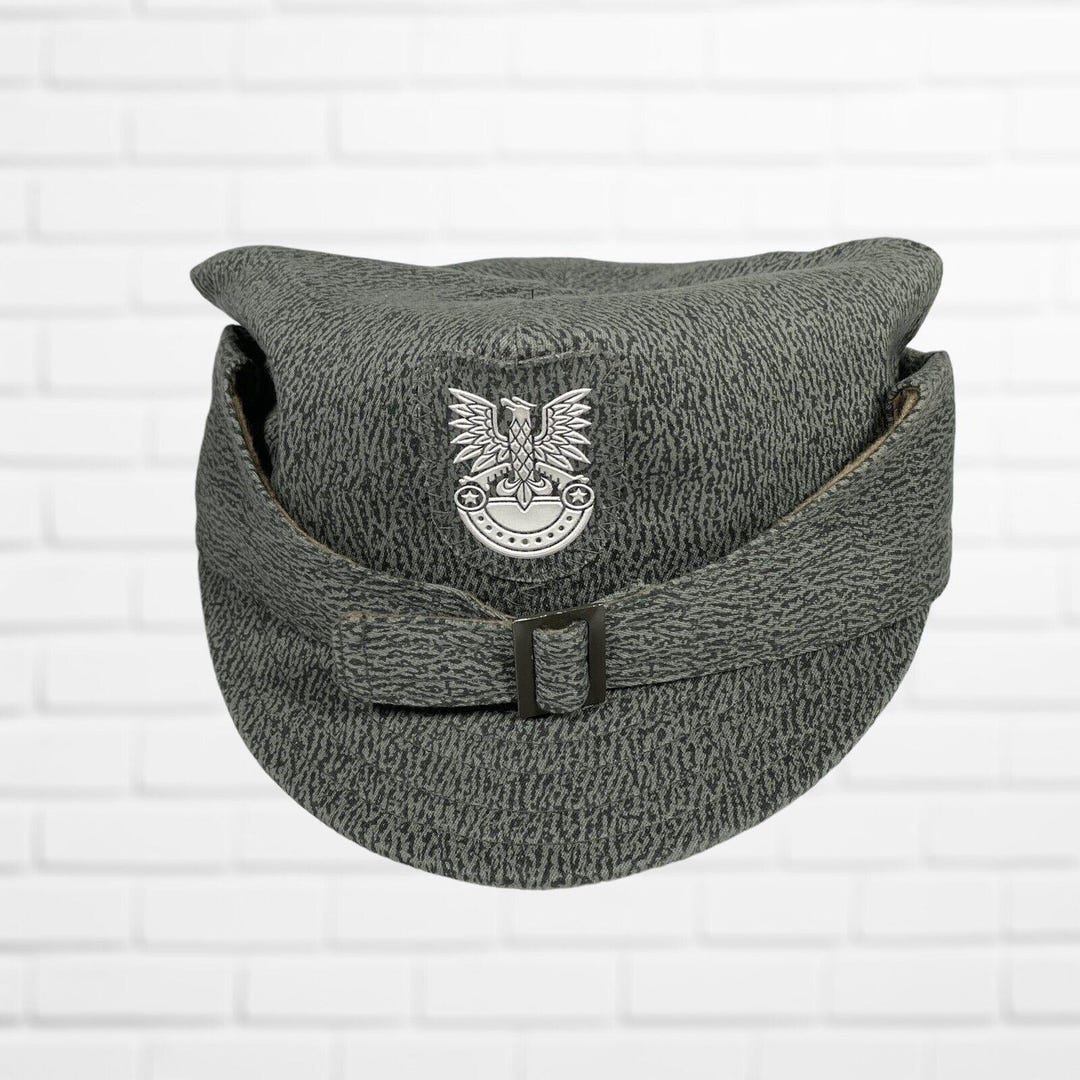 VTG 80s Polish Military Field Hat Cap Size 57 Moro Camo Army Rogatywka ...