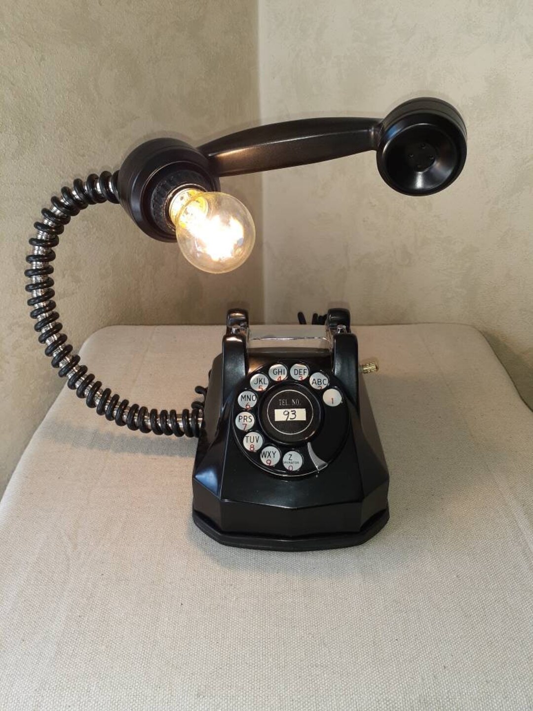 Antique Vintage 1930s Phillips Electrical Works Telephone Lamp Unique ...