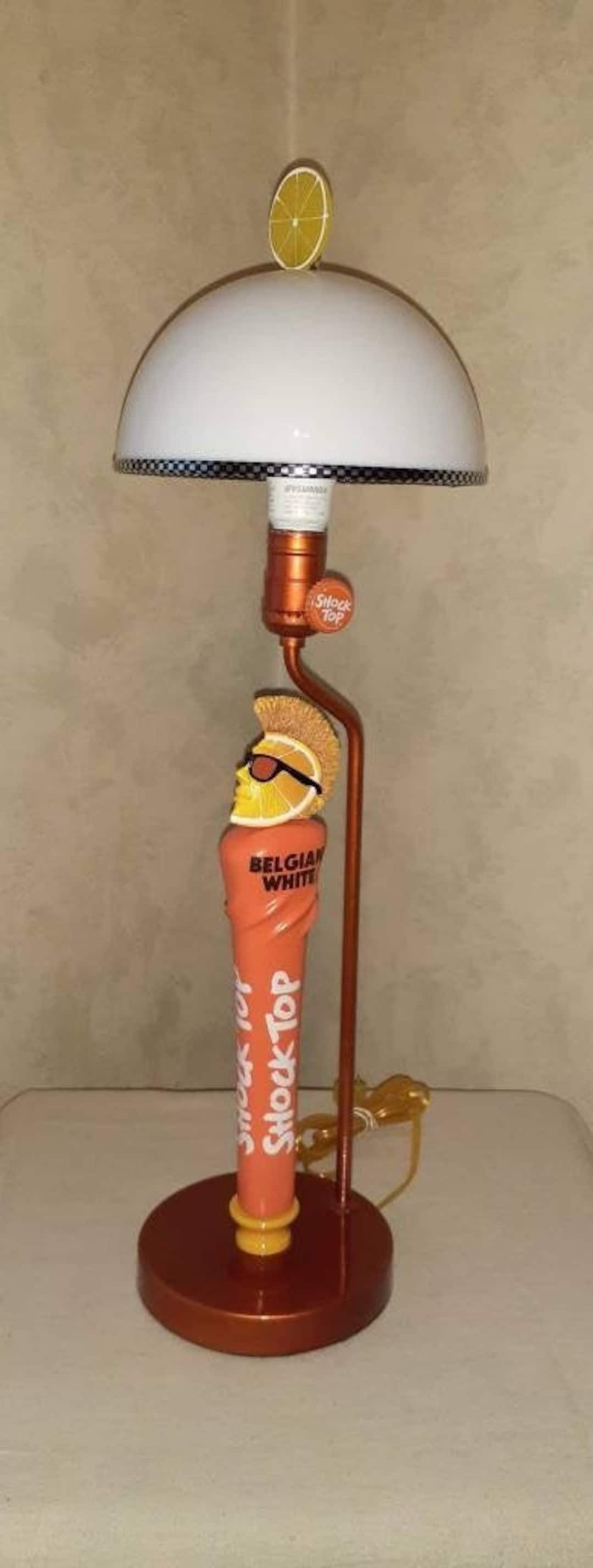 Shock Top Belgian White Beer Tap Handle Lamp. Bar Light Pub Mancave ...