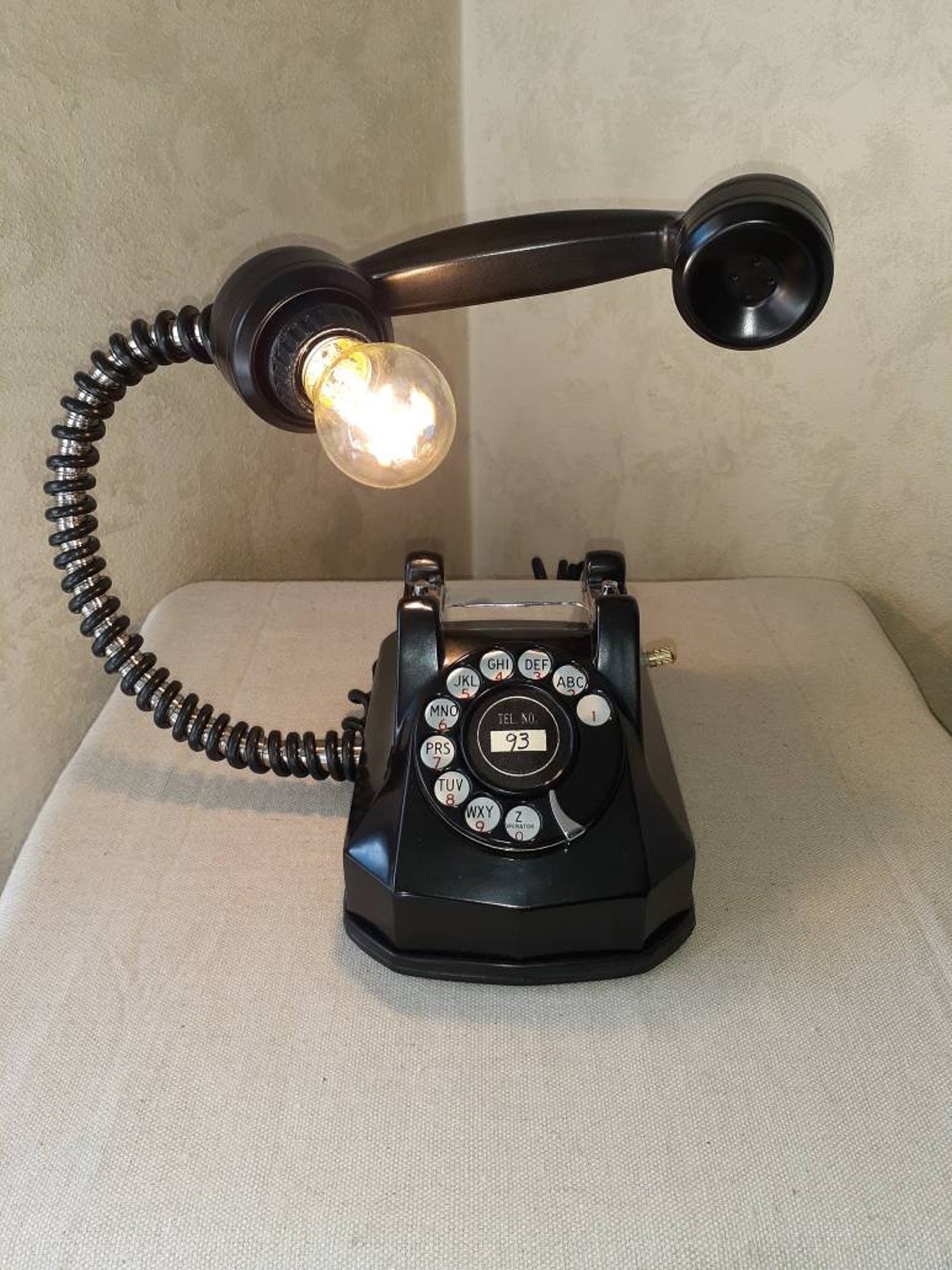 Antique Vintage 1930s Phillips Electrical Works Telephone Lamp Unique ...