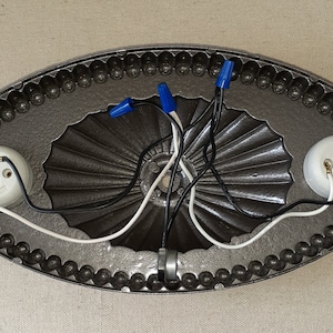 Antique 1920s 1930s Art Deco 2 Bulb Ceiling Light Fixture With Pull ...