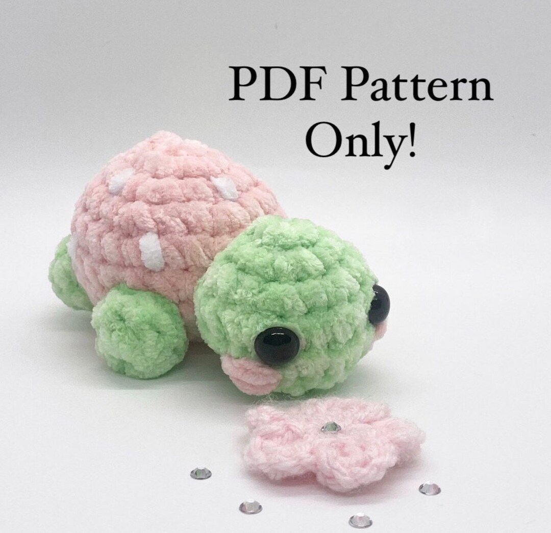 CROCHET PATTERN Strawberry Turtle Beginner Friendly Crochet - Etsy