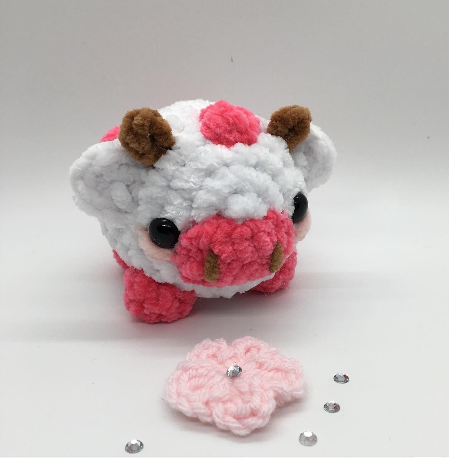 Pink Cow Plush Crochet Pink Cow | Etsy