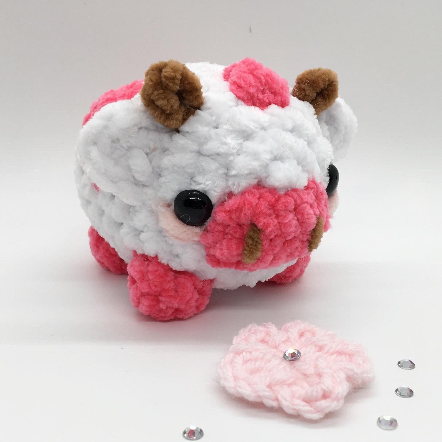 Pink Cow Plush Crochet Pink Cow | Etsy