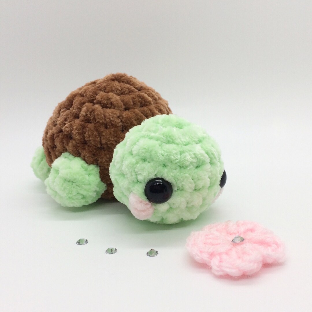 Crochet Turtle Plush, Amigurumi Turtle, Cute Turtle Gift, Kawaii Turtle ...