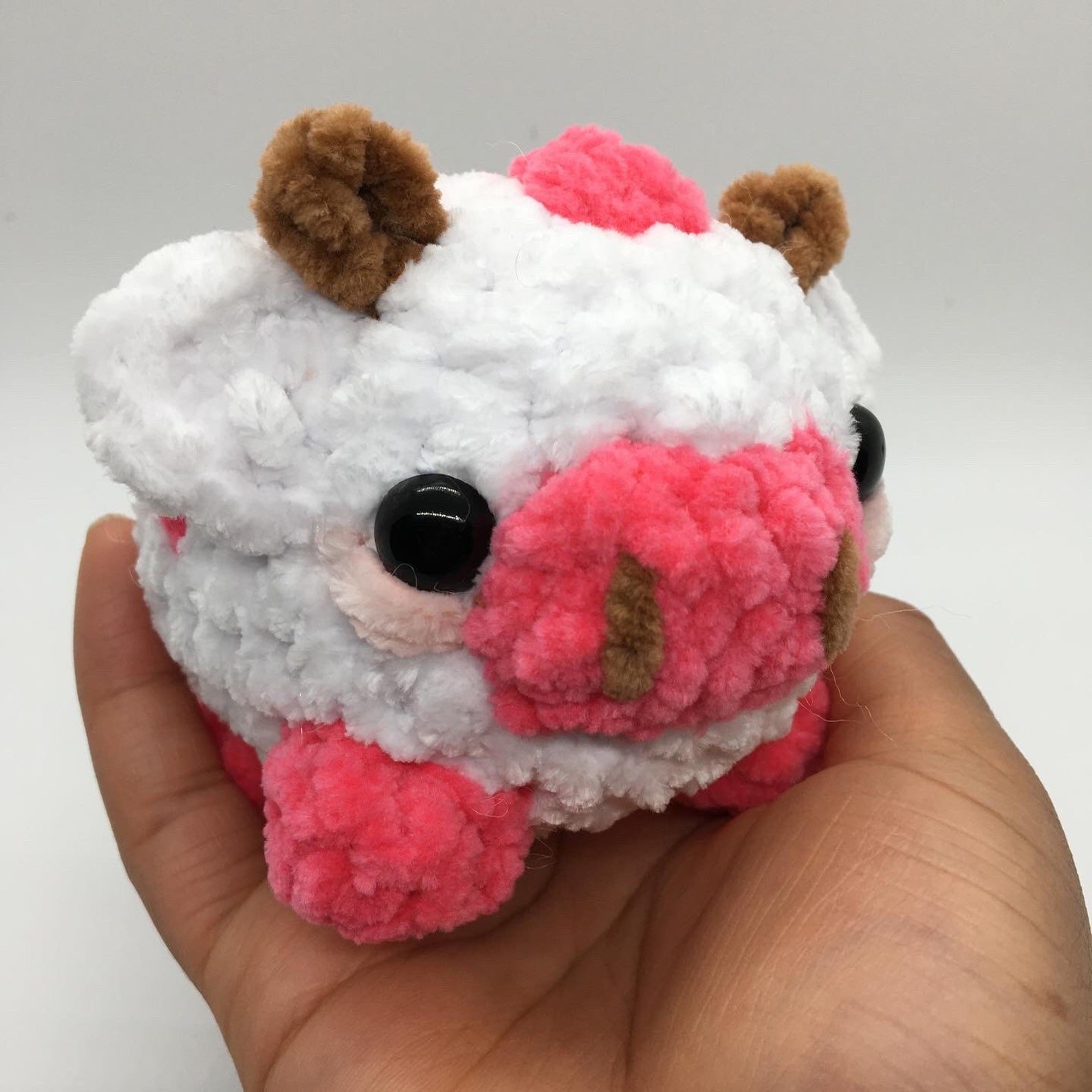 Pink Cow Plush Crochet Pink Cow | Etsy