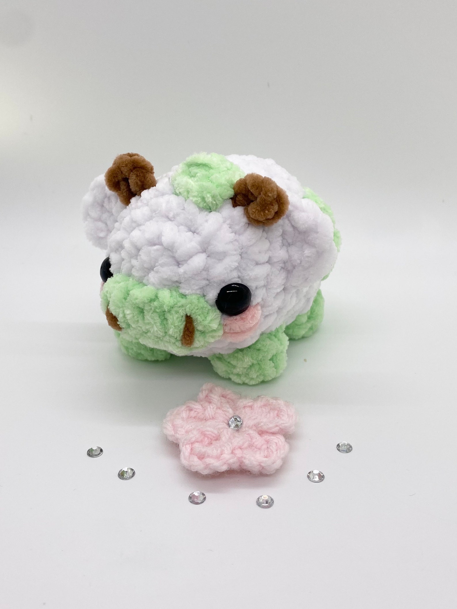 Matcha Cow Plush Crochet Cow Cow Plushie Cute Desk Friend - Etsy