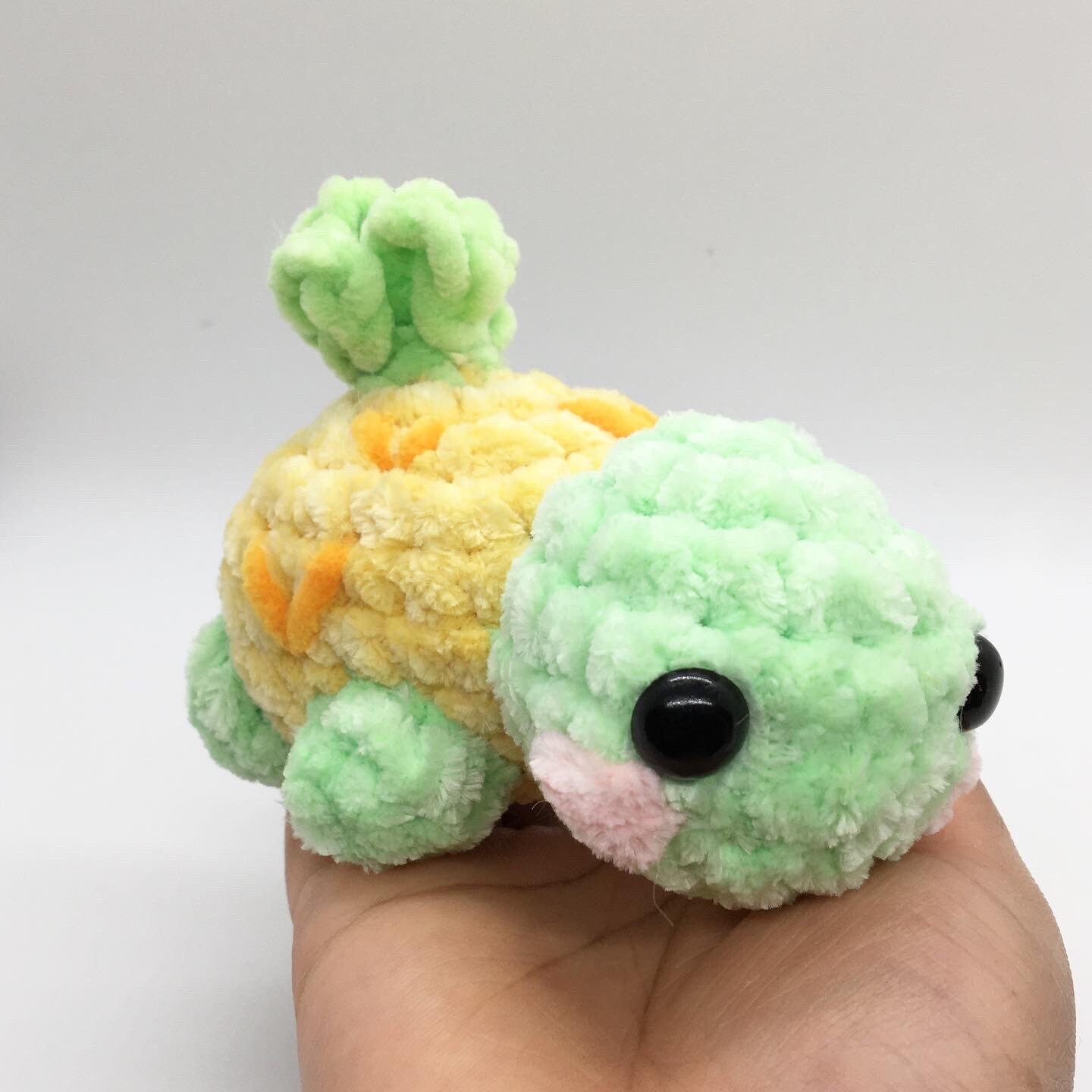 Crochet Pineapple Turtle: Plush Toy, Desk Decor - Etsy