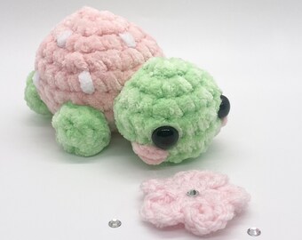 Crochet Mini Strawberry Turtle Pattern PDF Download Beginner Friendly ...