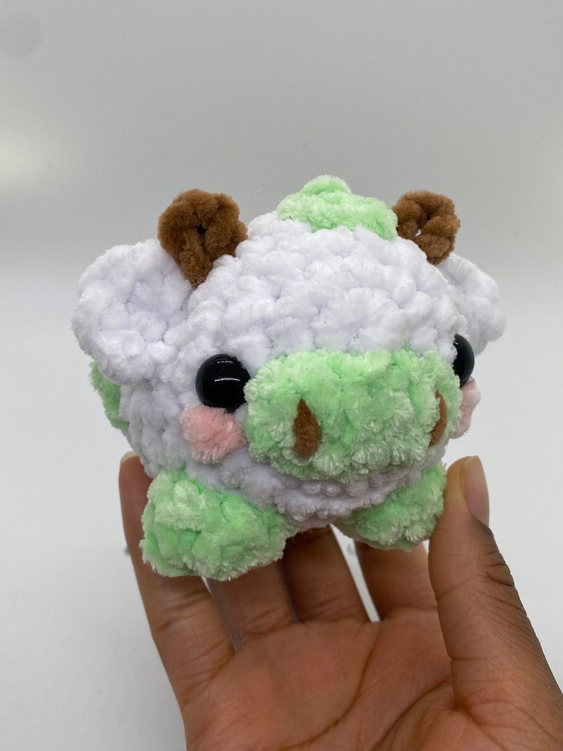 Matcha Cow Plush Crochet Cow Cow Plushie Cute Desk Friend - Etsy