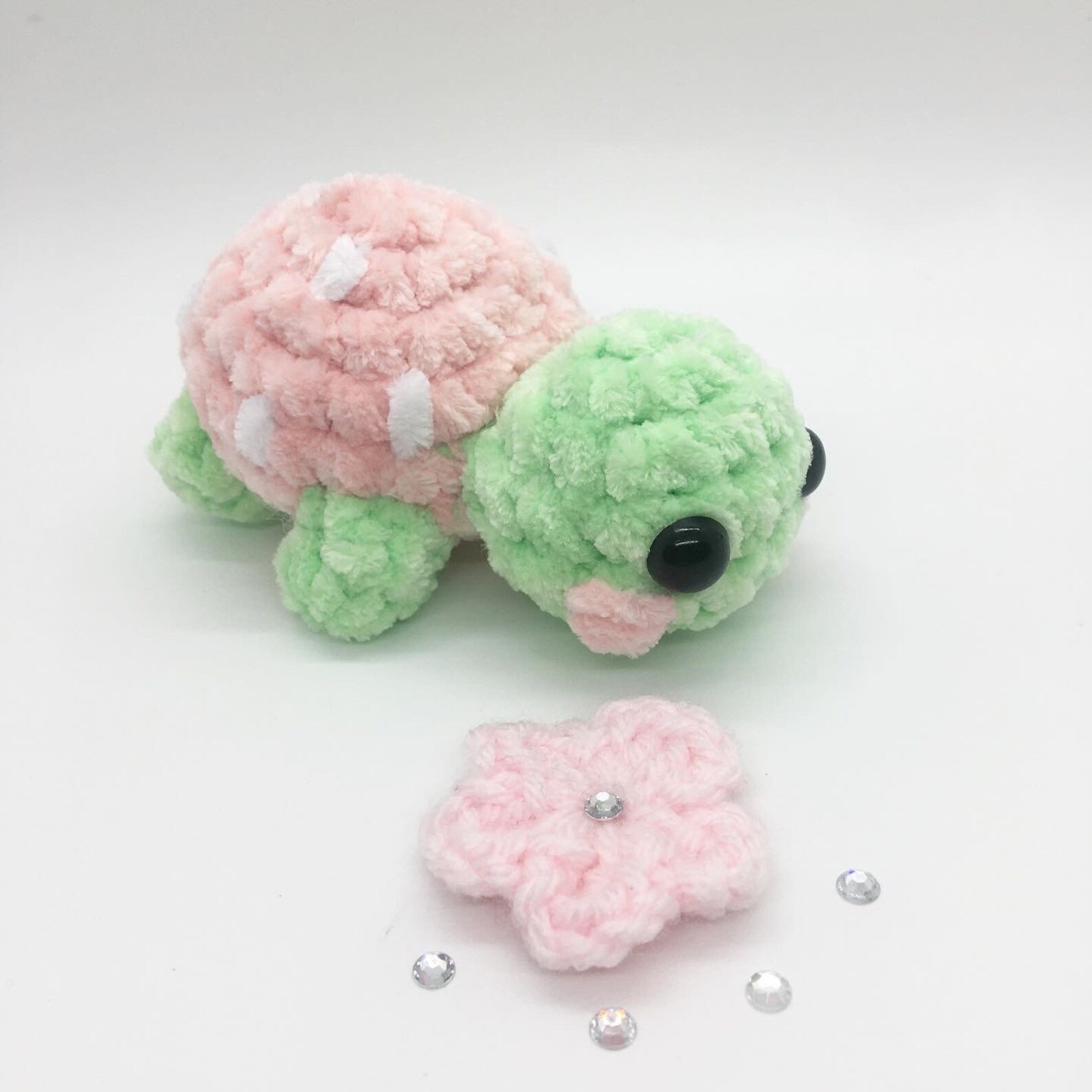 Mini Strawberry Turtle Cute Mini Turtle Cute Crochet Desk - Etsy
