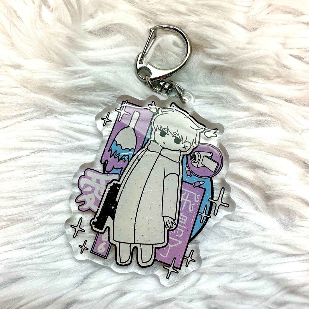 Devilman Crybaby Ryo Asuka Pastel Glitter Acrylic Keychain - Etsy