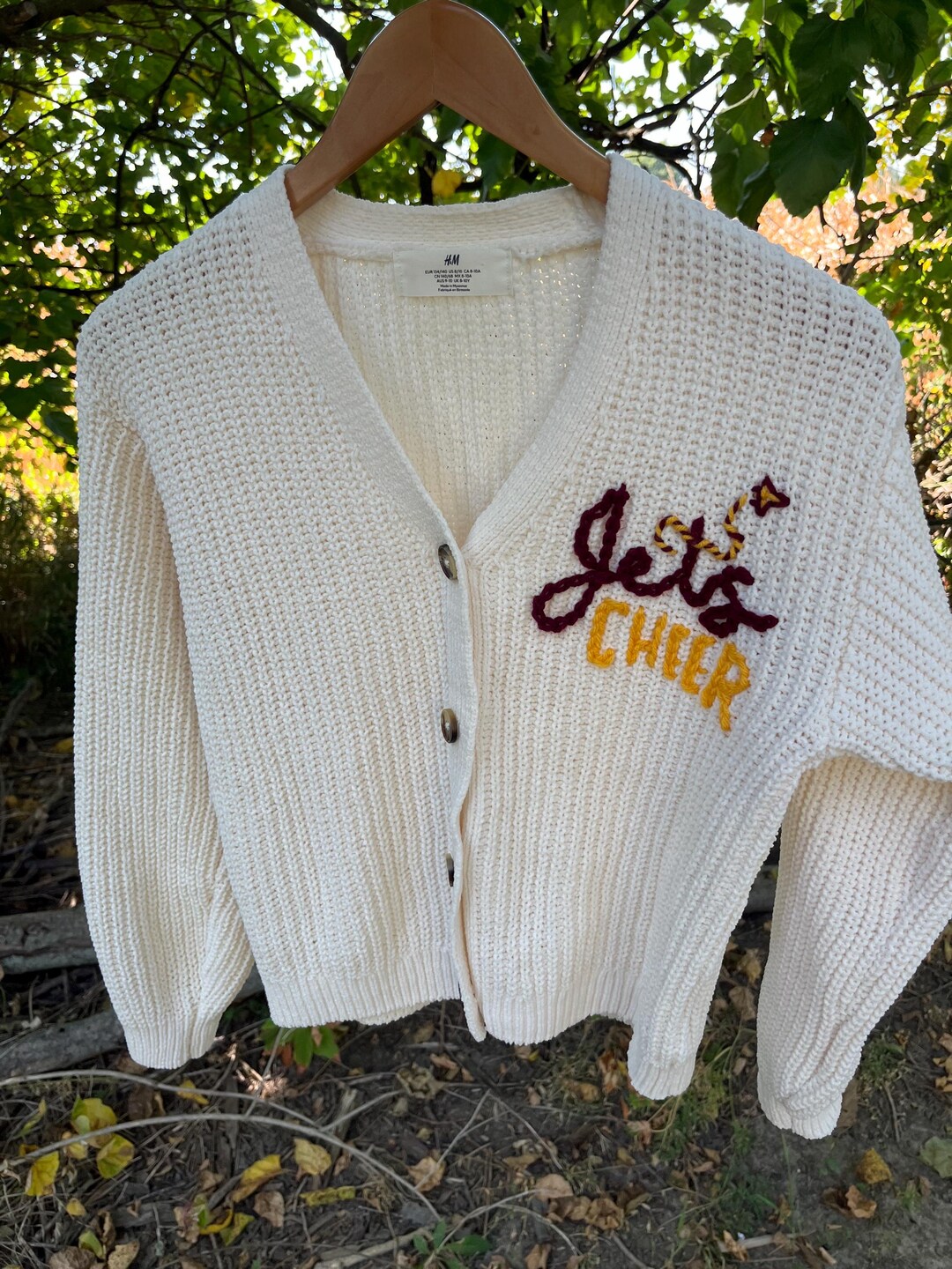 Custom Embroidered Cardigan - Etsy