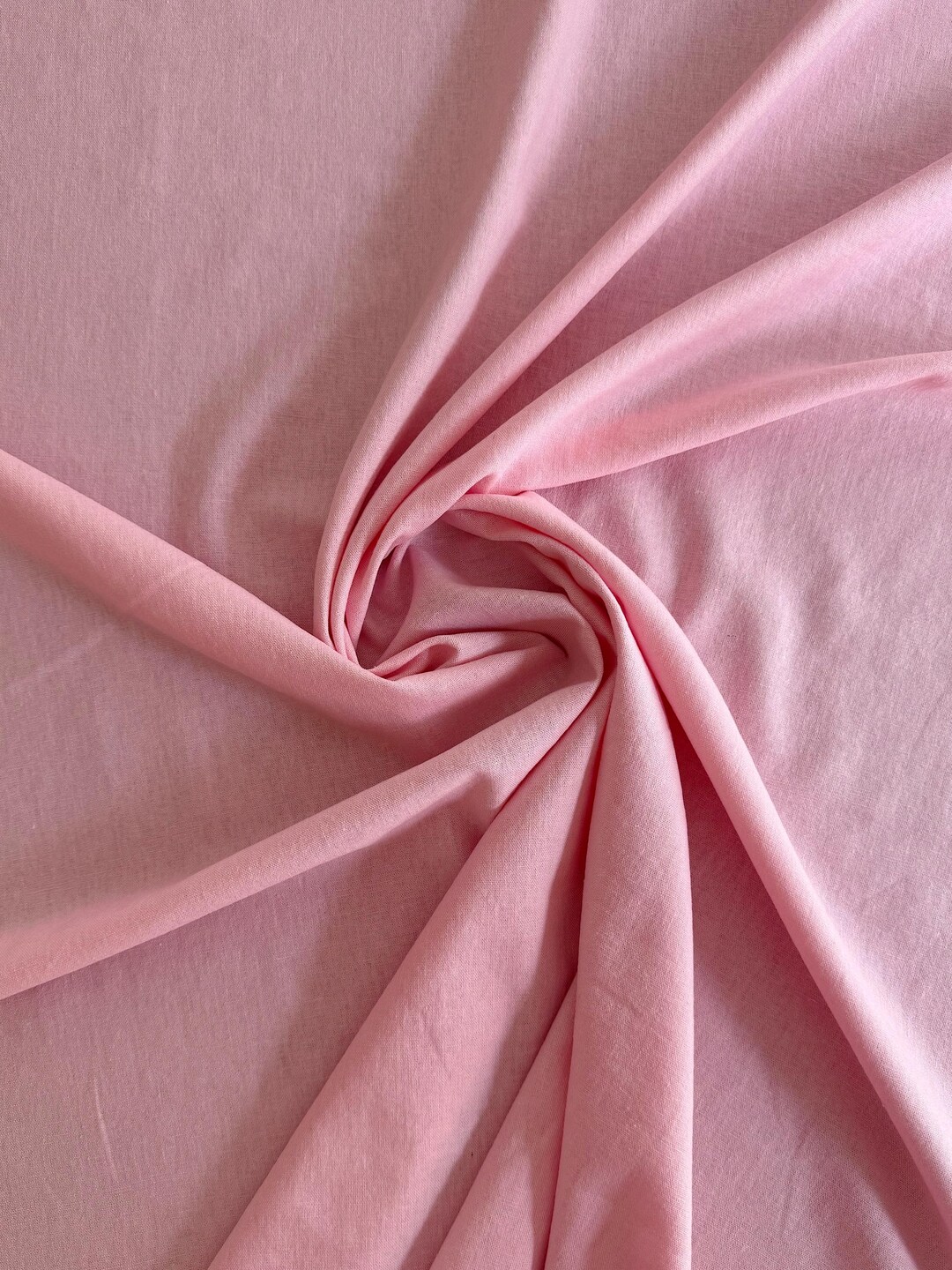 Linen Cotton Blend, Fabric, Soft Pink, Baby Pink Linen Fabric by the ...